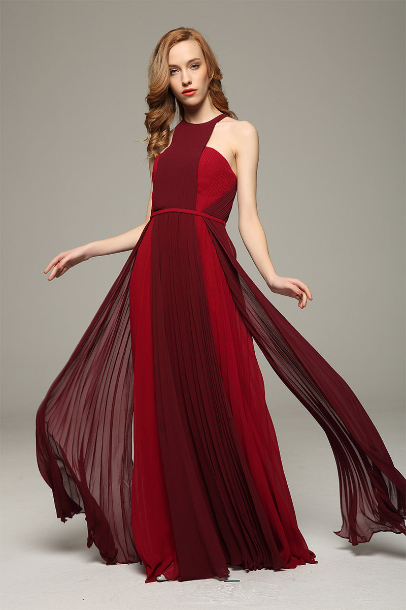 Burgundy Two Tone Prom Dress Evening Gown – Mislish