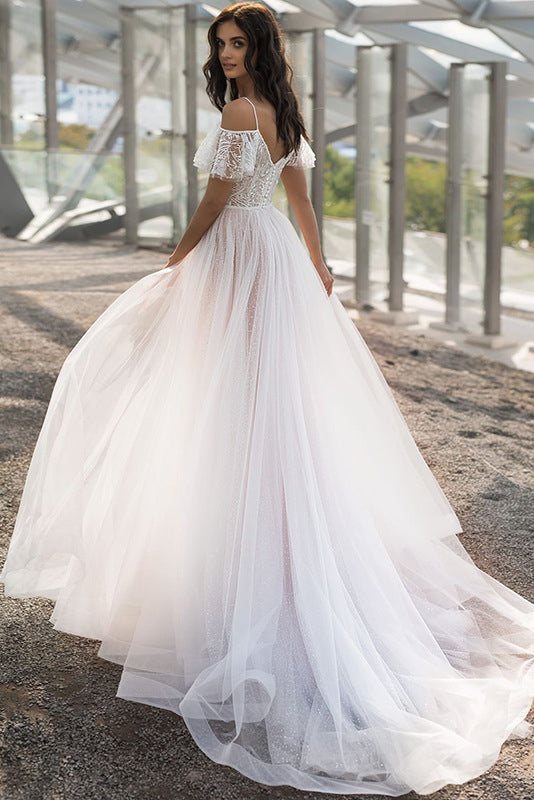 White Off-The-Shoulder Evening Gown Prom Dress – Mislish